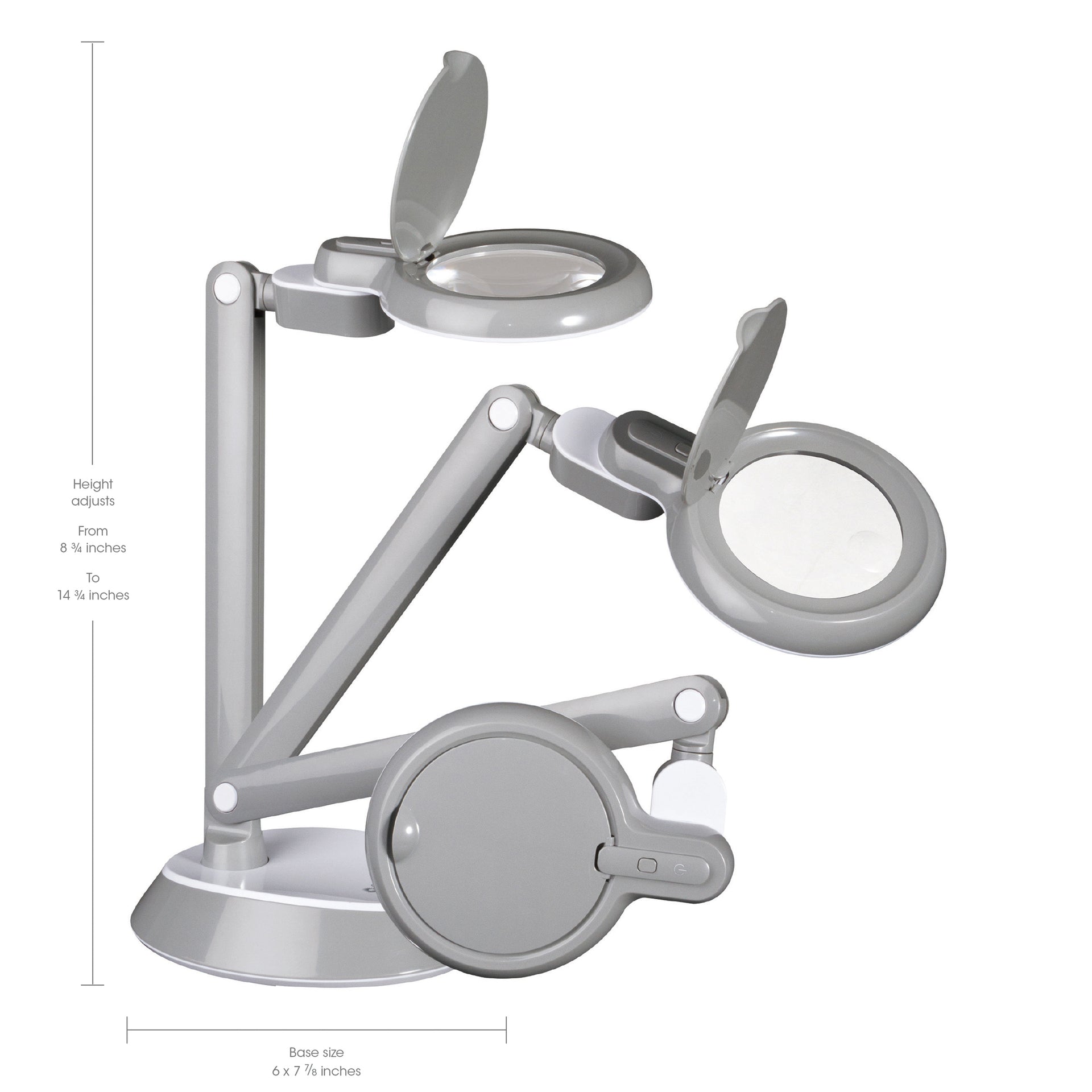 Space-Saving LED Magnifier Desk Lamp