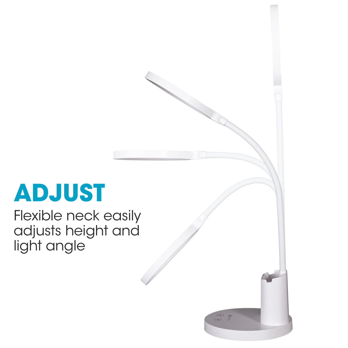 OttLite - Rechargeable LED Desk Lamp with Phone Holder