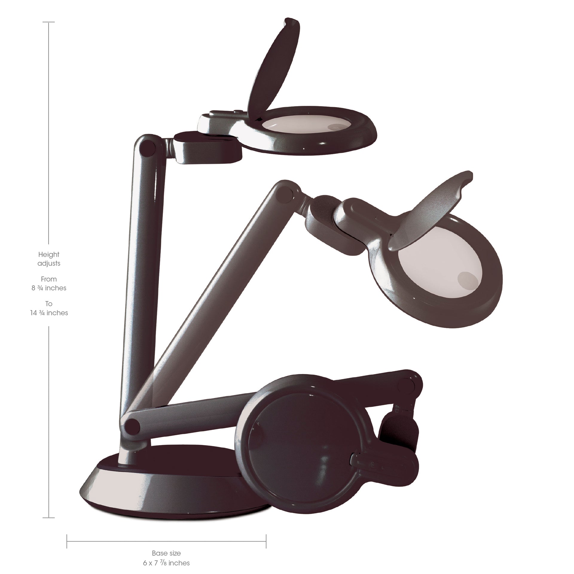 Space-Saving LED Magnifier Desk Lamp